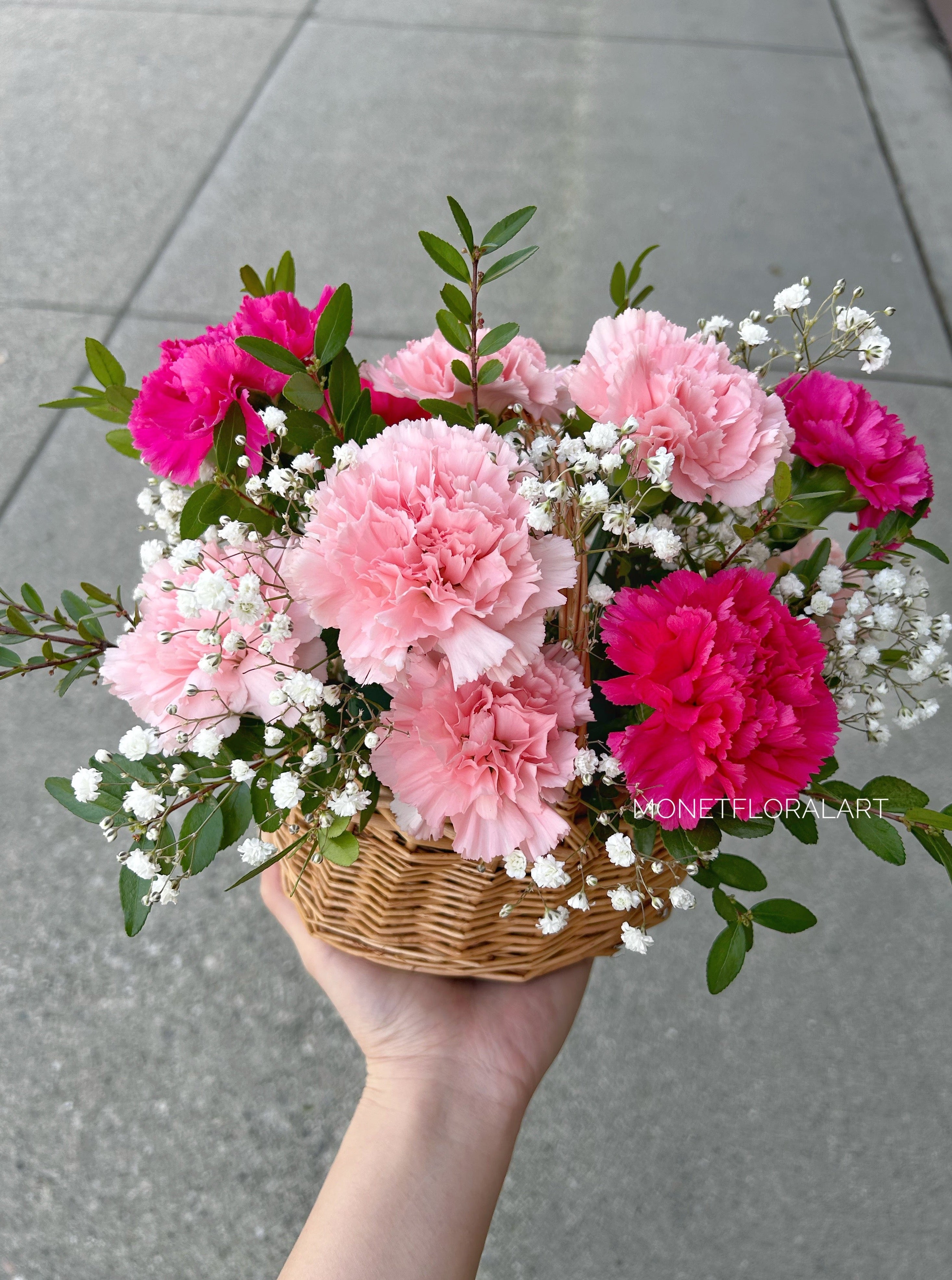 Carnation Basket – Monet Floral Art